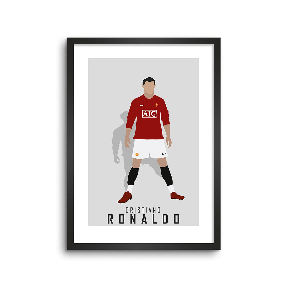 Football | Cristiano Ronaldo Manchester United Abstract Art Framed Poster(Wall Art) – Lamron.co