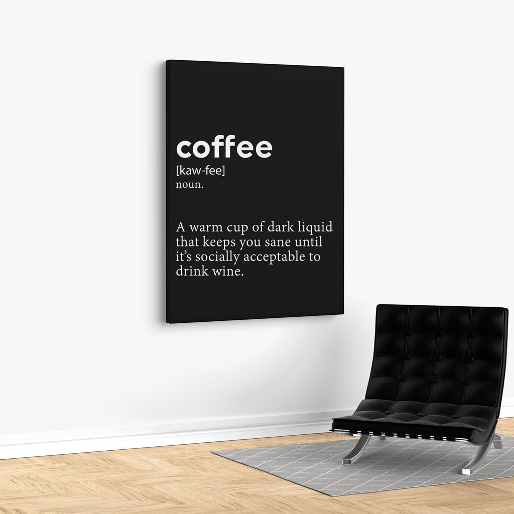 Coffee | Coffee Dictionary Framed Poster(Wall Art) – Lamron.co