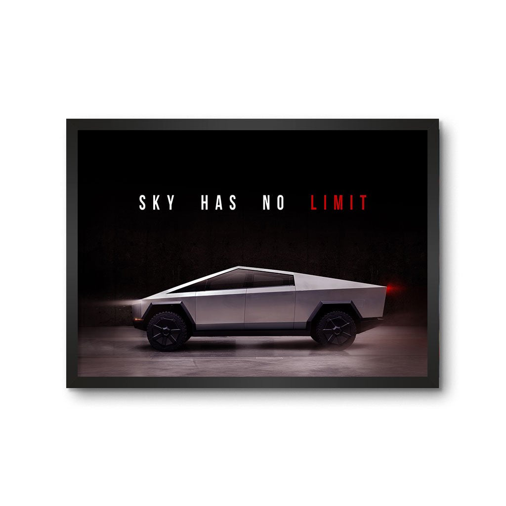 Elon Musk | Elon Musk No Limit Framed Poster(Wall Art) – Lamron.co