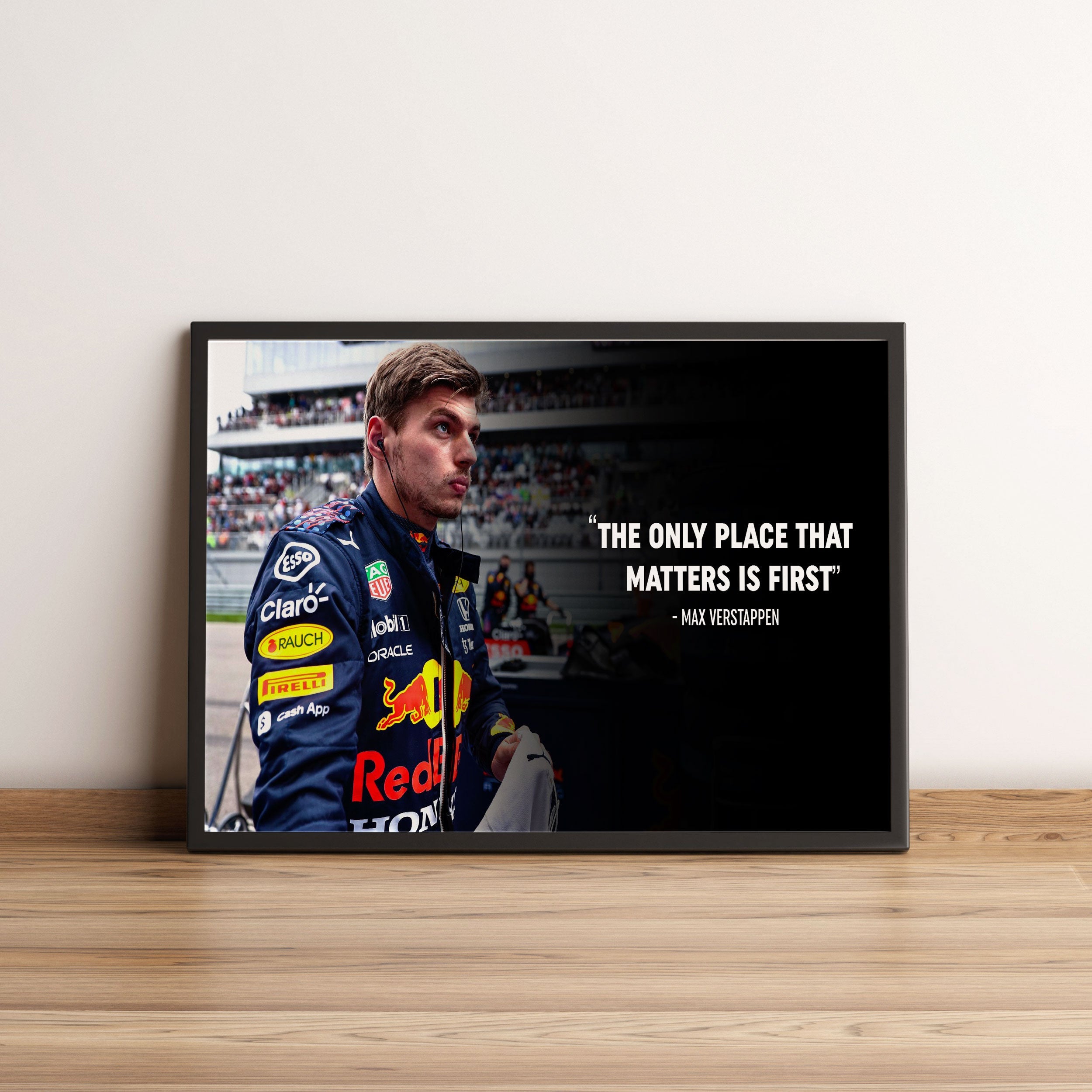 F1 | Max Verstappen Quotes Framed Poster(Wall Art) – Lamron.co