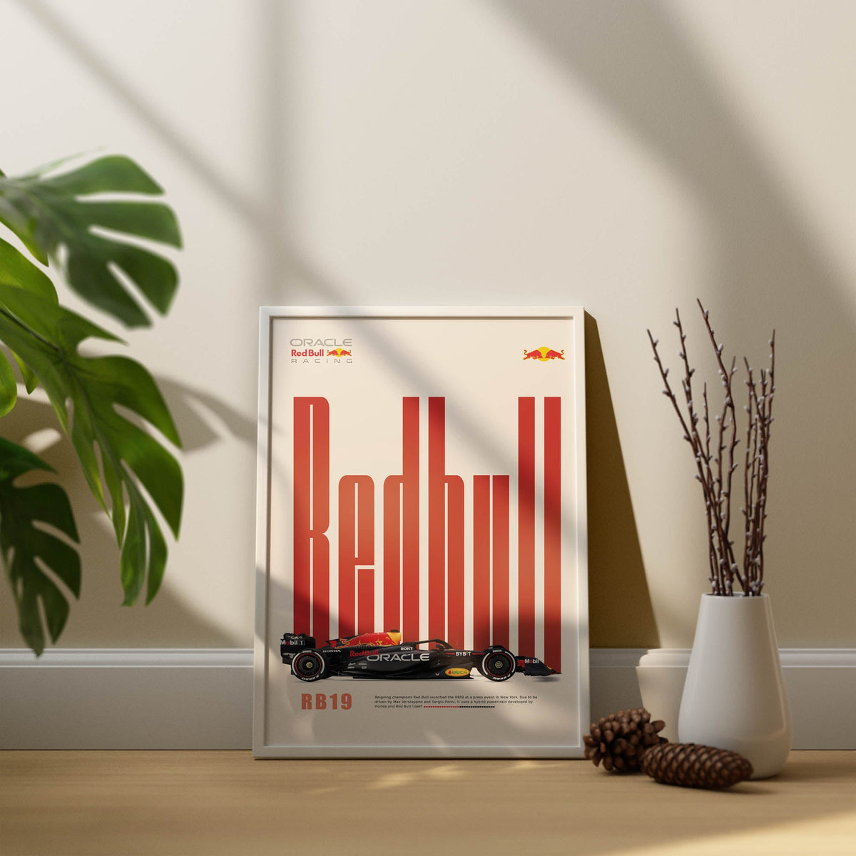 F1 | F1 REDBULL RB19 TYPE-1 Framed Poster(Wall Art) – Lamron.co