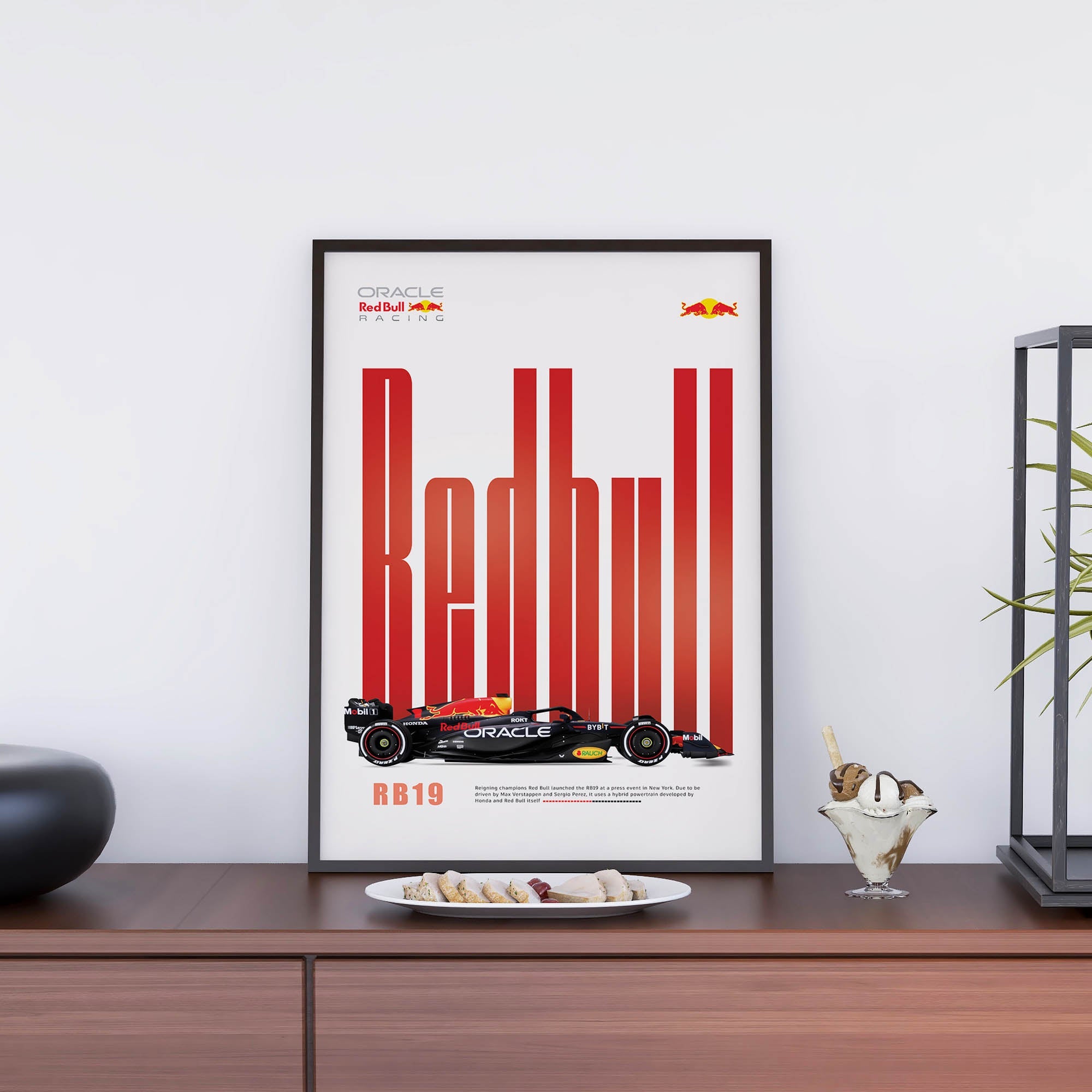 F1 | F1 REDBULL RB19 TYPE-1 Framed Poster(Wall Art) – Lamron.co