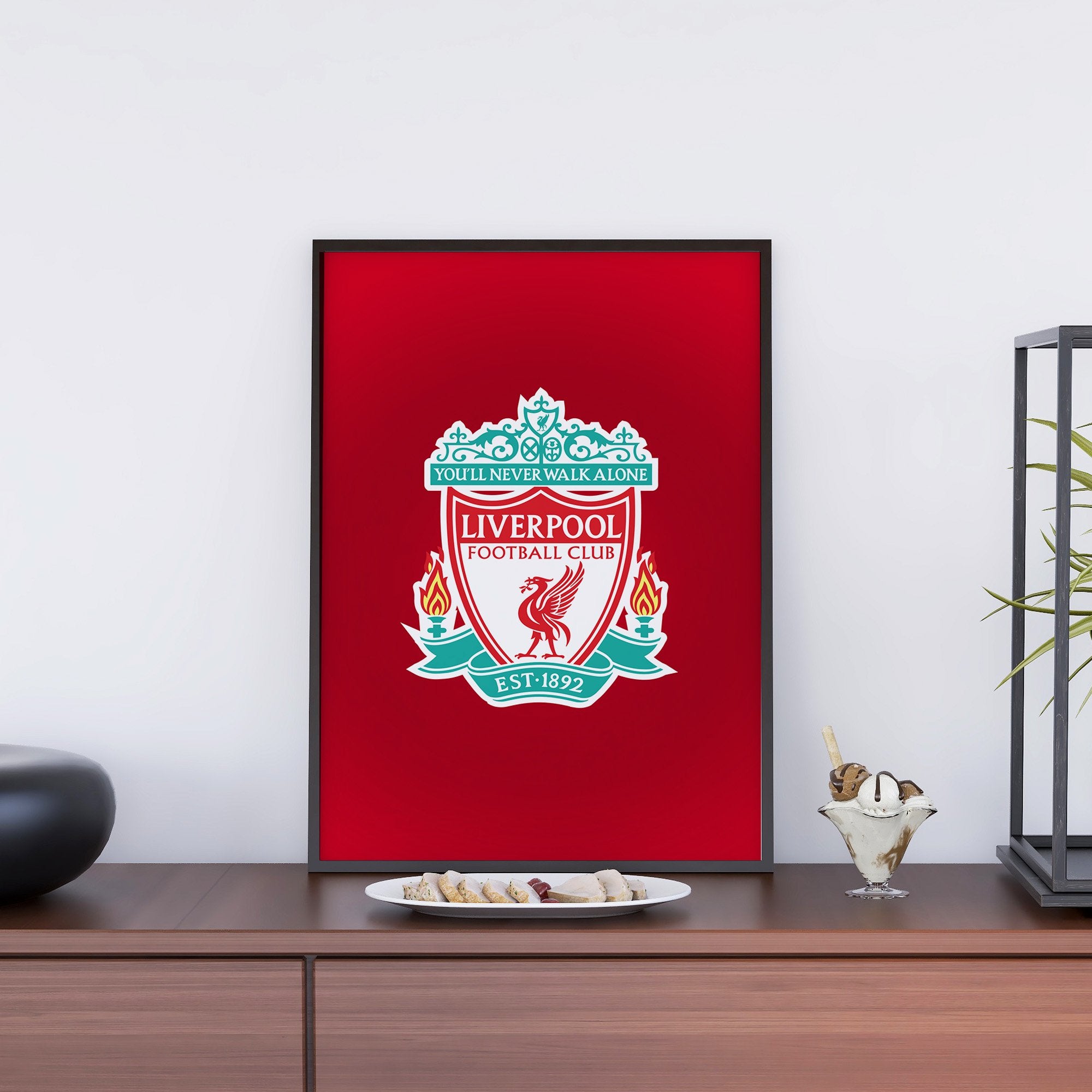 Football | Liverpool Football Club Framed Poster(Wall Art) – Lamron.co