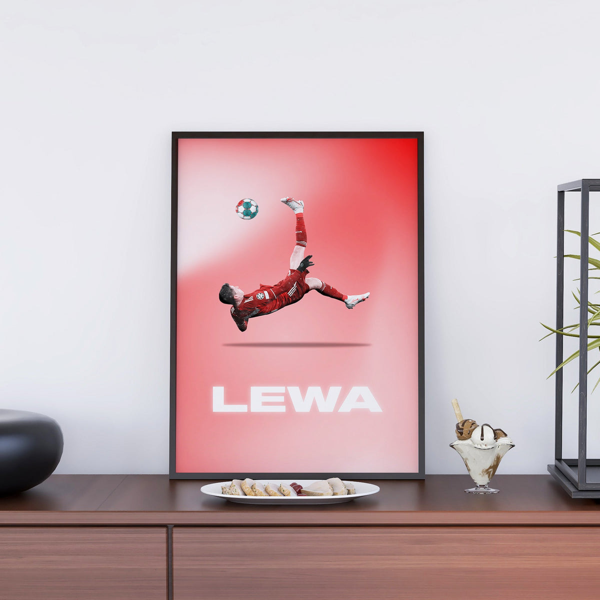 Football | Robert Lewandowski Bicycle kick Framed Poster(Wall Art ...