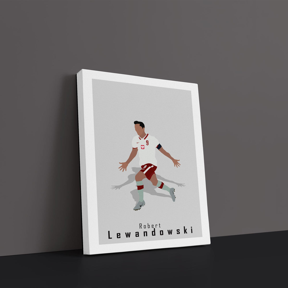 Football | Robert Lewandowski Poland Abstract Art Framed Poster(Wall ...