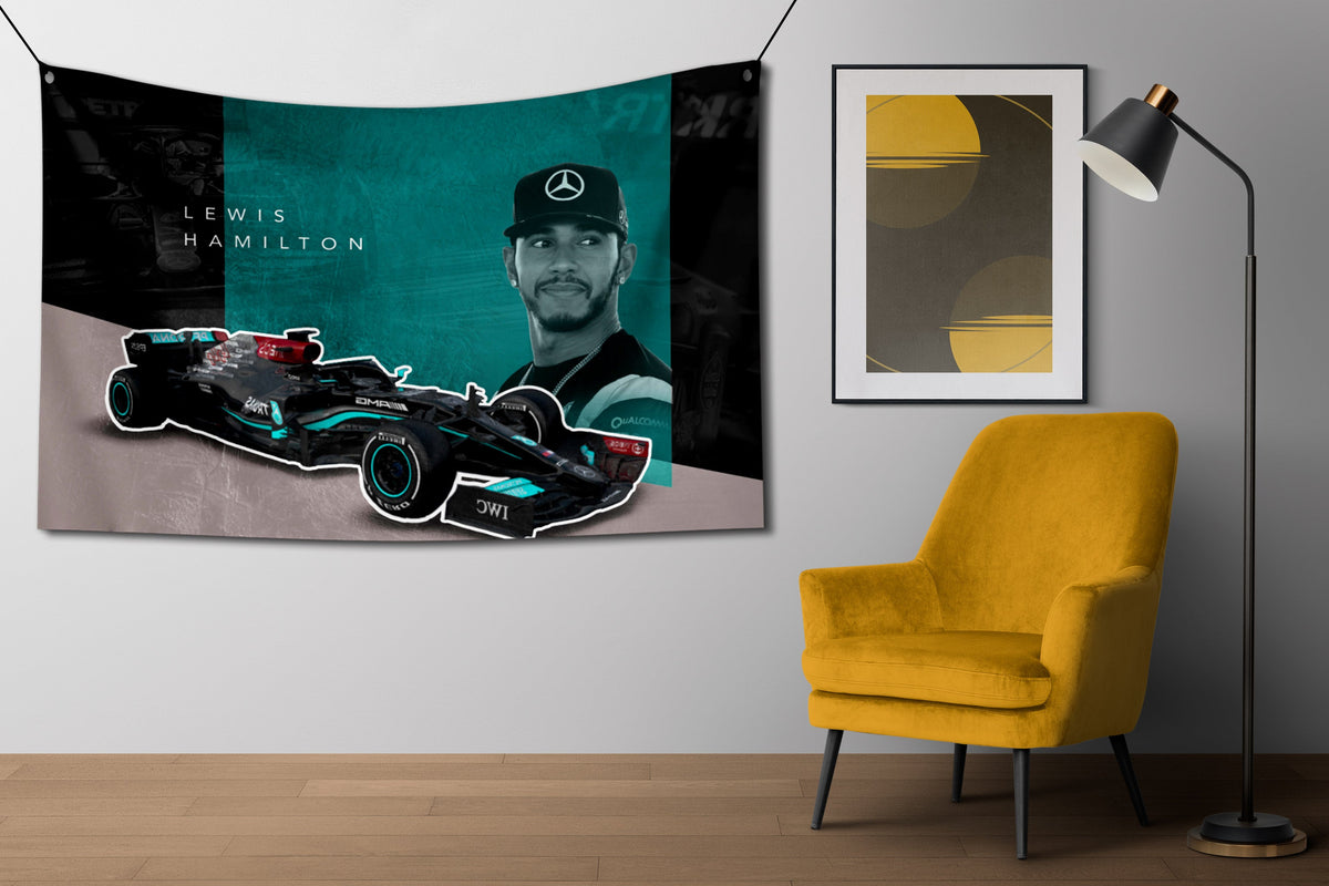 F1 Flag | Lewis Hamilton Concept Art HQ 2022 Ed. Flag – Lamron.co
