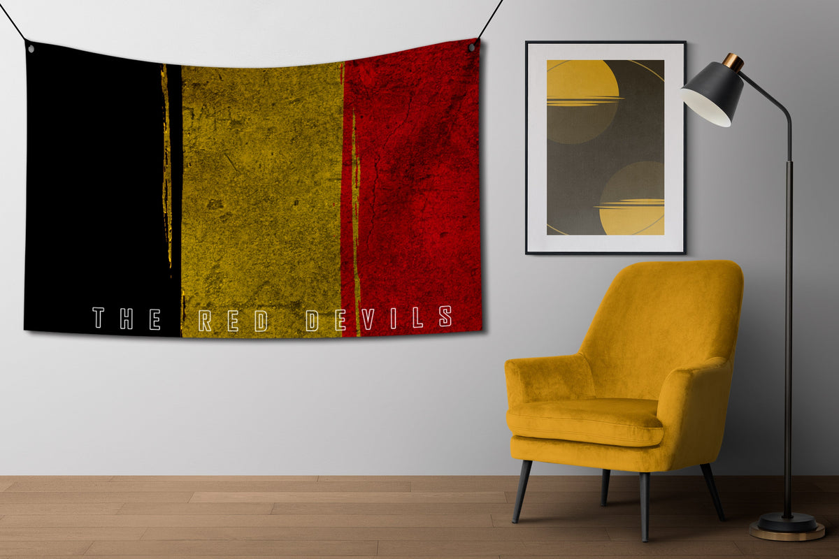 Football Flag | Belgium Football Team: The Red Devils Flag – Lamron.co