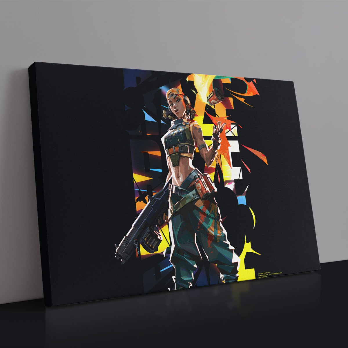 Games | Raze Valorant Character Framed Poster(Wall Art) – Lamron.co