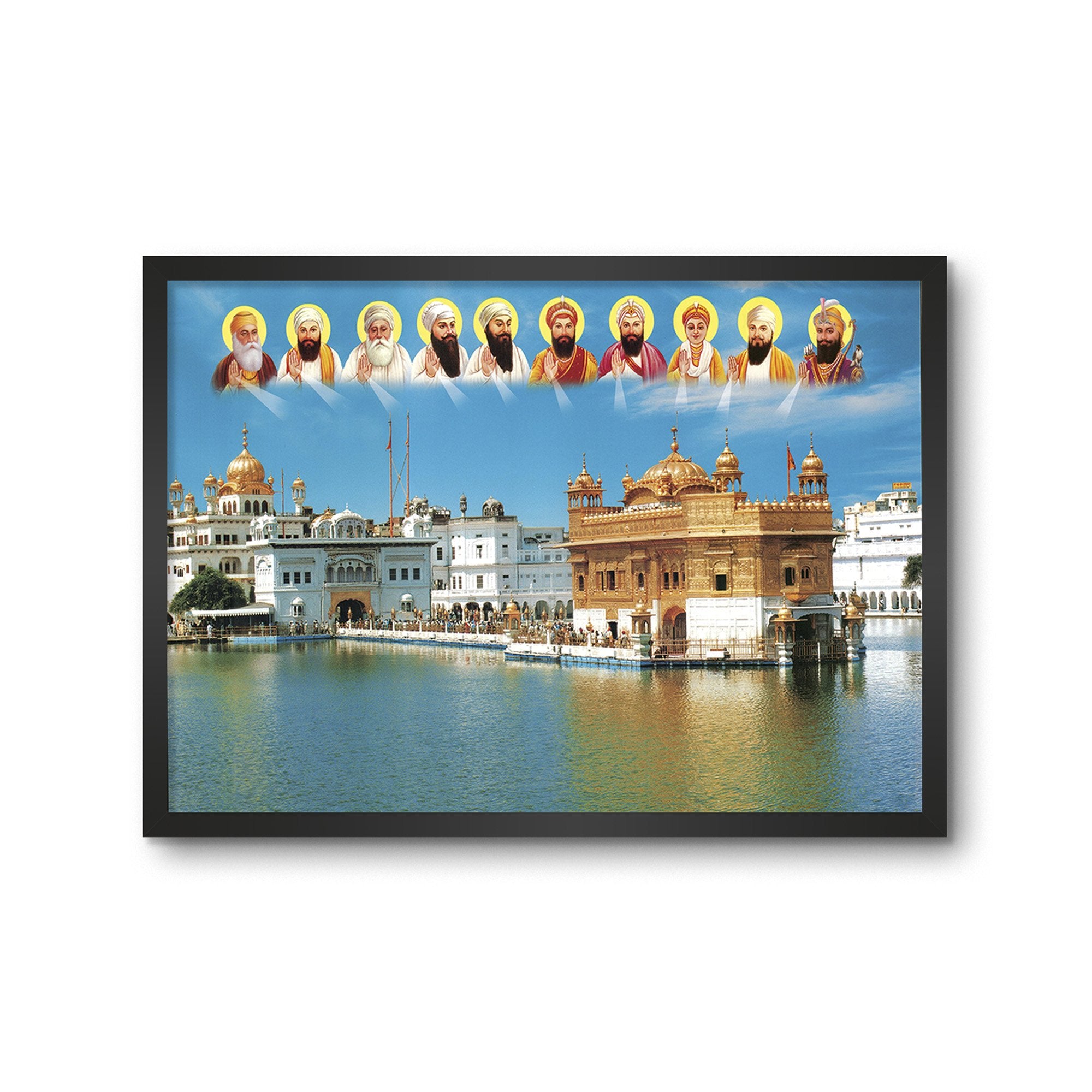 God | Golden Temple Guru Framed Poster(Wall Art) – Lamron.co