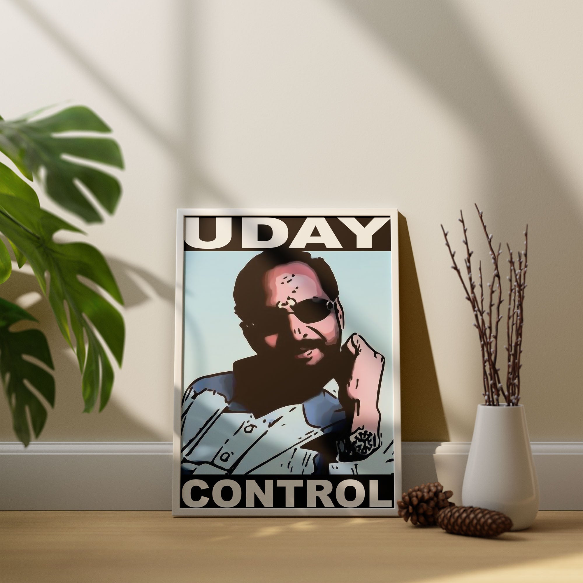 Meme | Control Uday Control Framed Poster(Wall Art) – Lamron.co