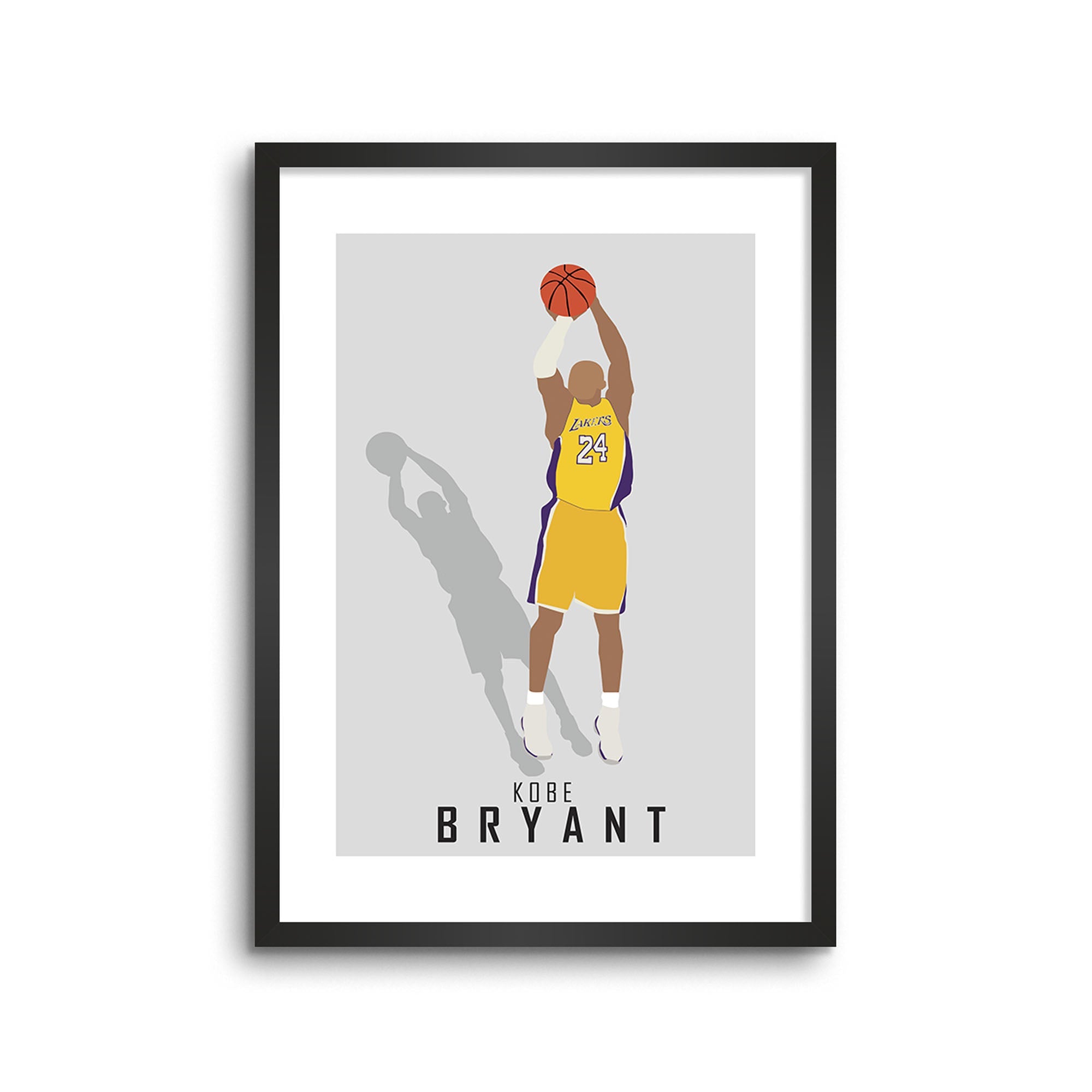 NBA | Kobe Bryant Abstract Art Framed Poster(Wall Art) – Lamron.co